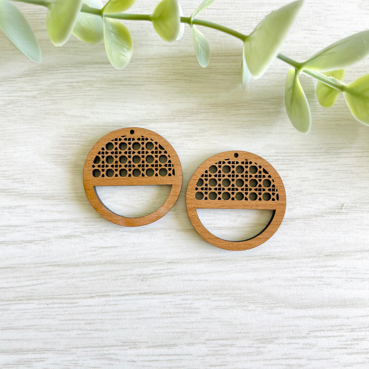 RATTAN CANE MACRAME EARRING BLANKS | Wooden Earring Blanks | Macrame ...
