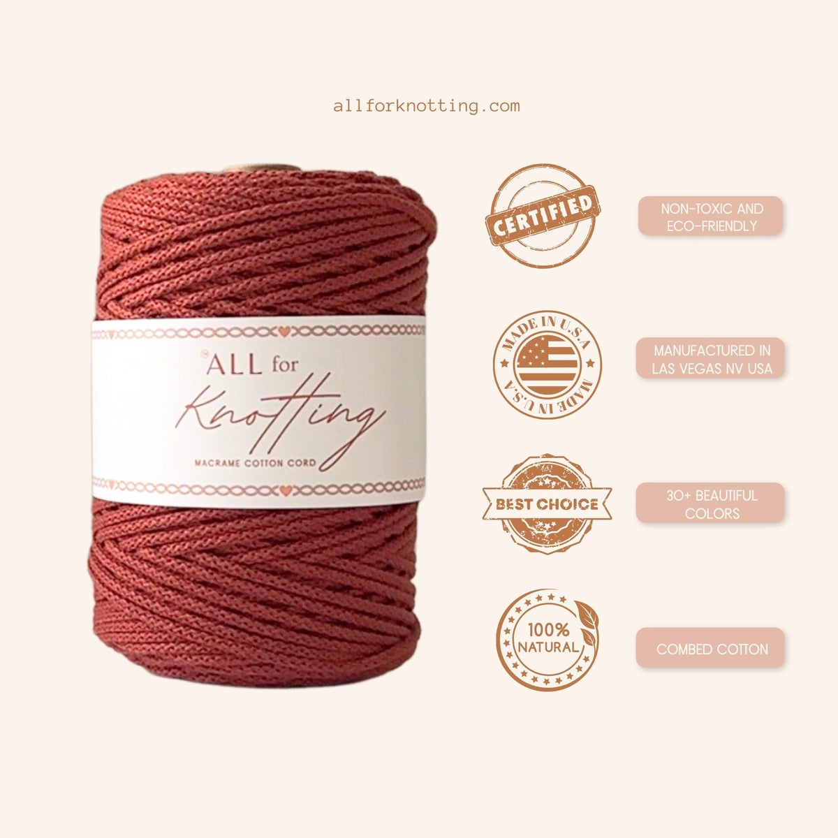 Made in USA Macrame Braided Cords | All for Knotting – All For Knotting